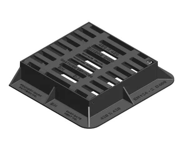 D400 Gully Grate 420mm x 420mm 100mm Deep | United Civils Supplies